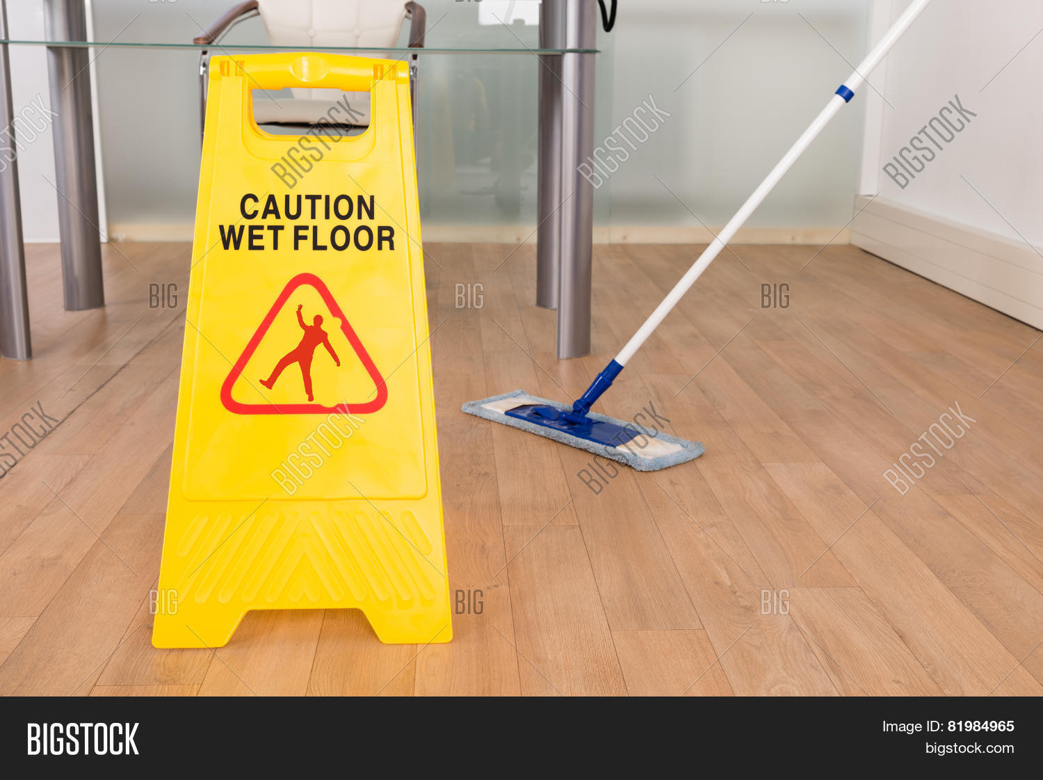 Wet Floor Sign Mop Image & Photo (Free Trial) | Bigstock