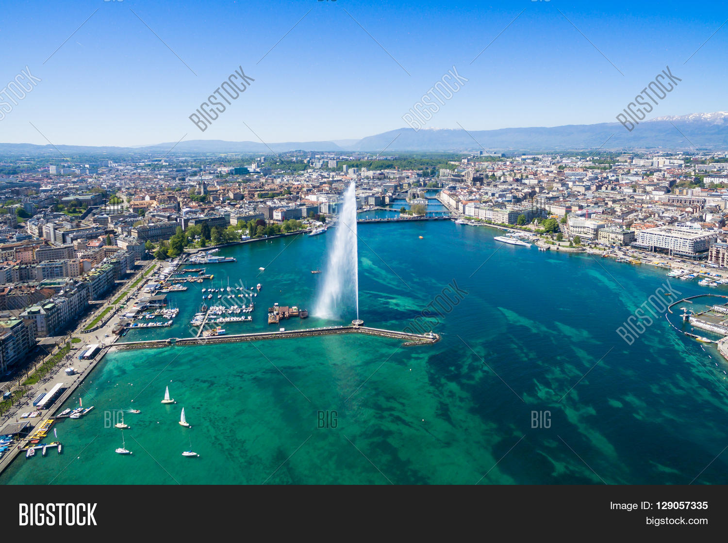 Aerial View Geneva Image & Photo (Free Trial) | Bigstock