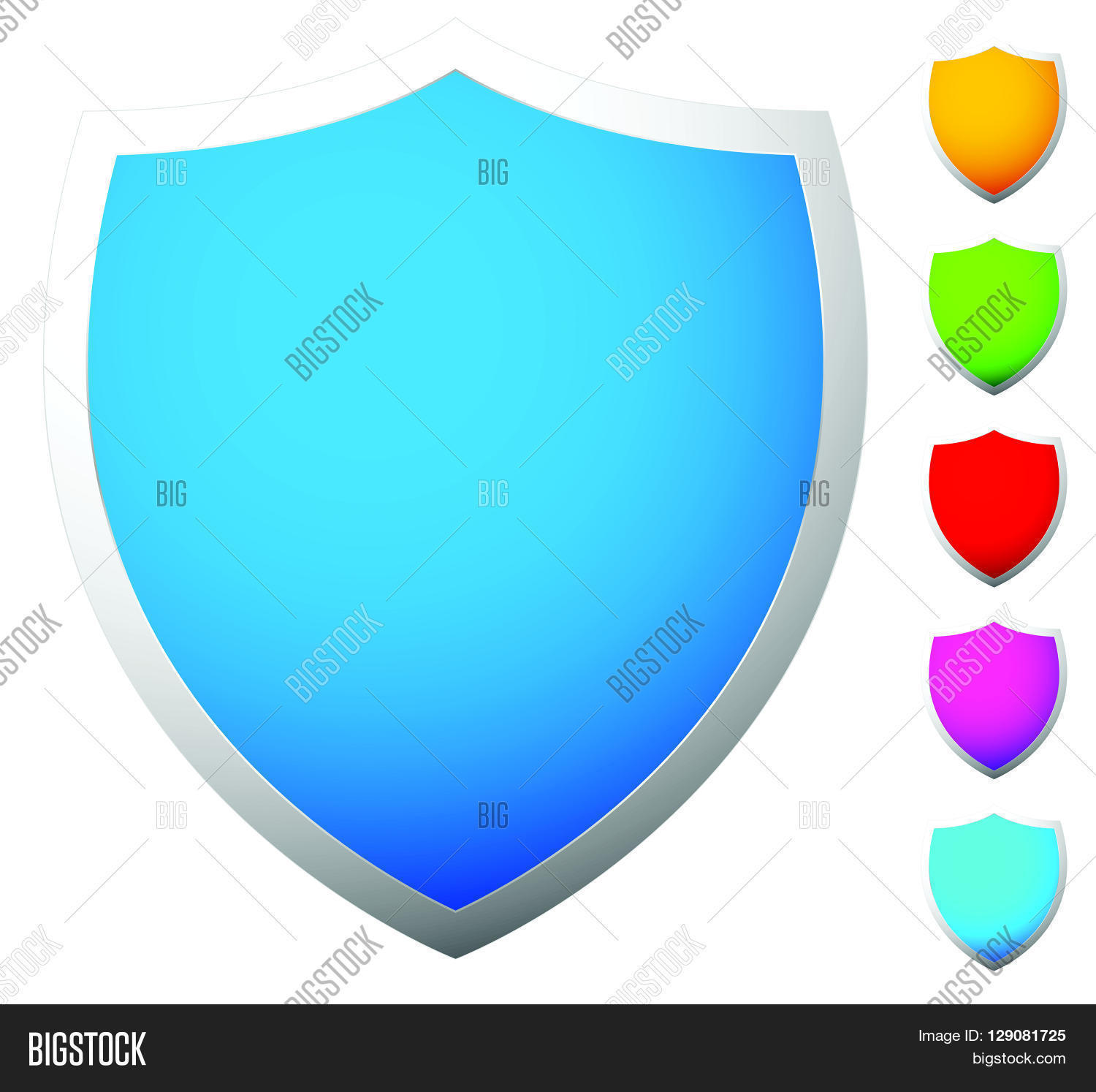 Set Shield Shapes, Vector & Photo (Free Trial) | Bigstock