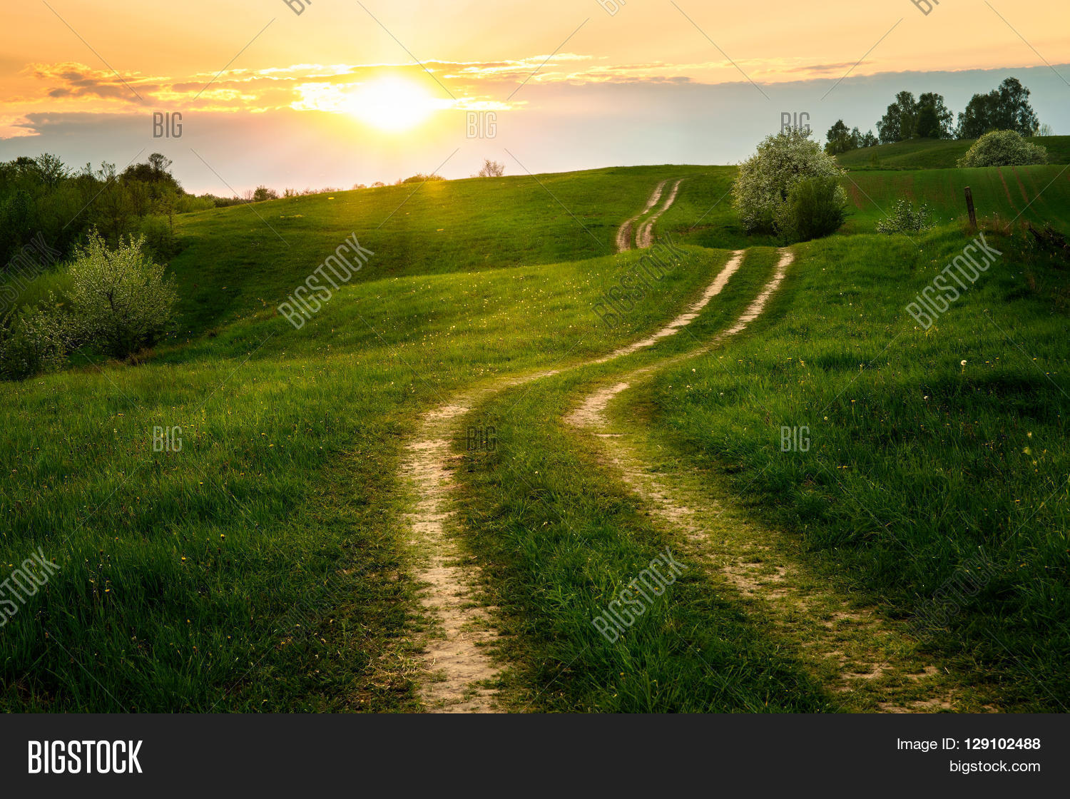 Sun Set Over Dirt Image & Photo (Free Trial) | Bigstock