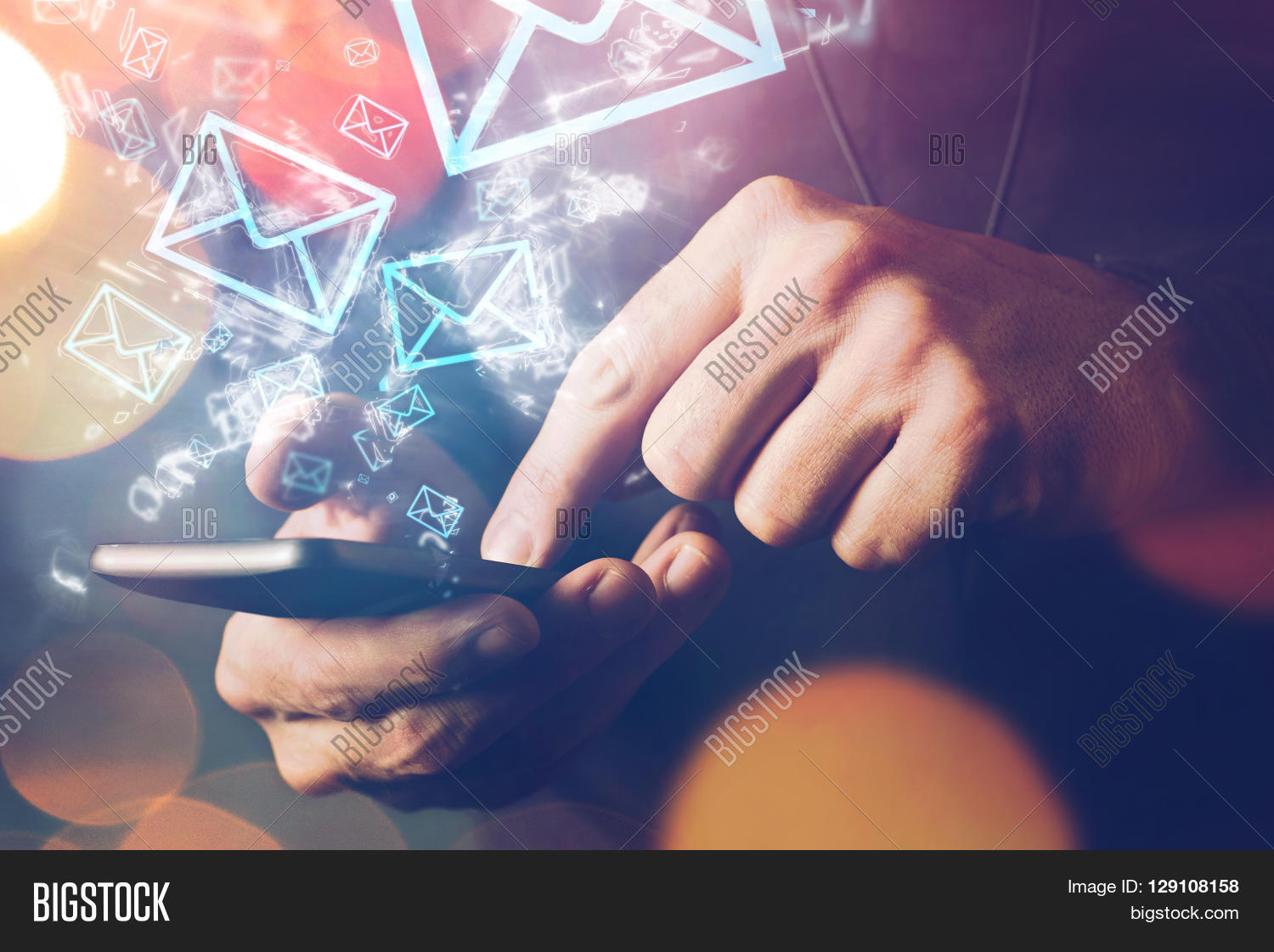 Man Sending E-mail Image & Photo (Free Trial) | Bigstock
