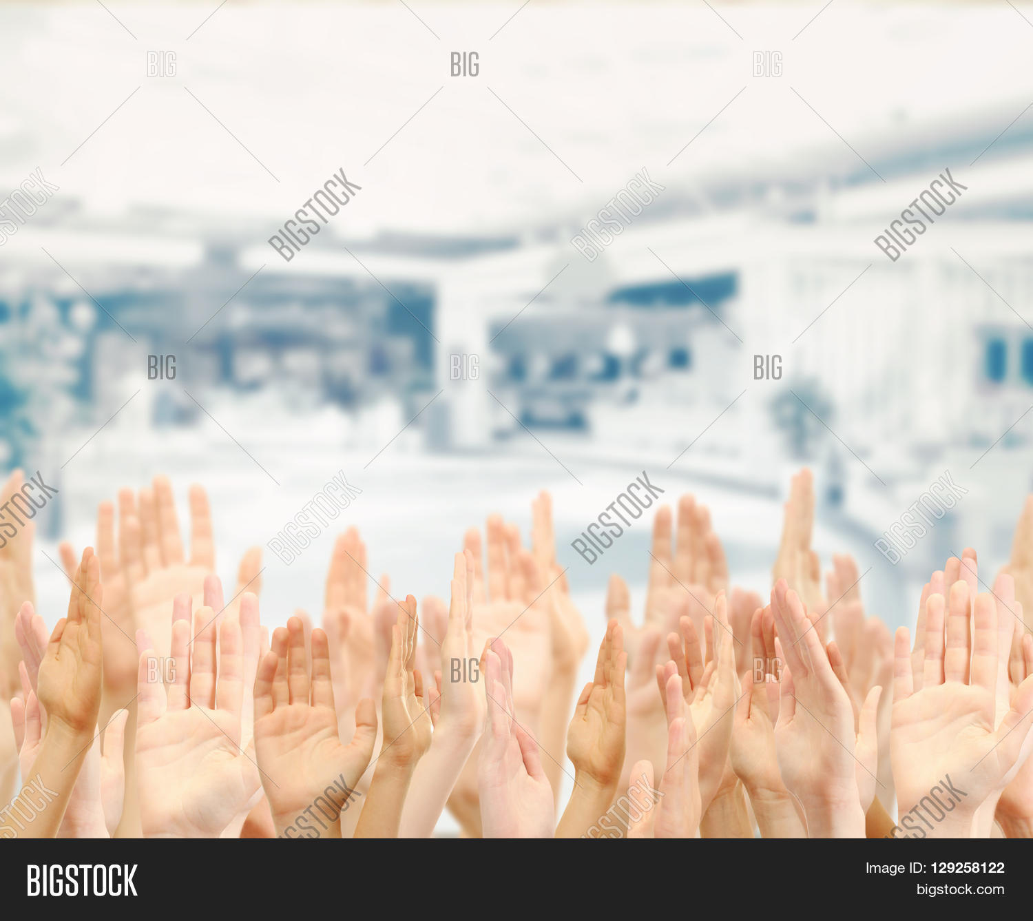 Crowd Raising Hands, Image & Photo (Free Trial) | Bigstock