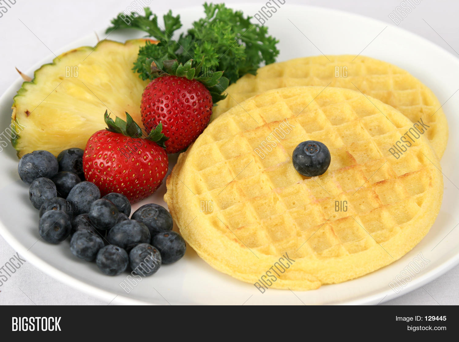 Waffles & Fruit Plate Image & Photo (Free Trial) | Bigstock