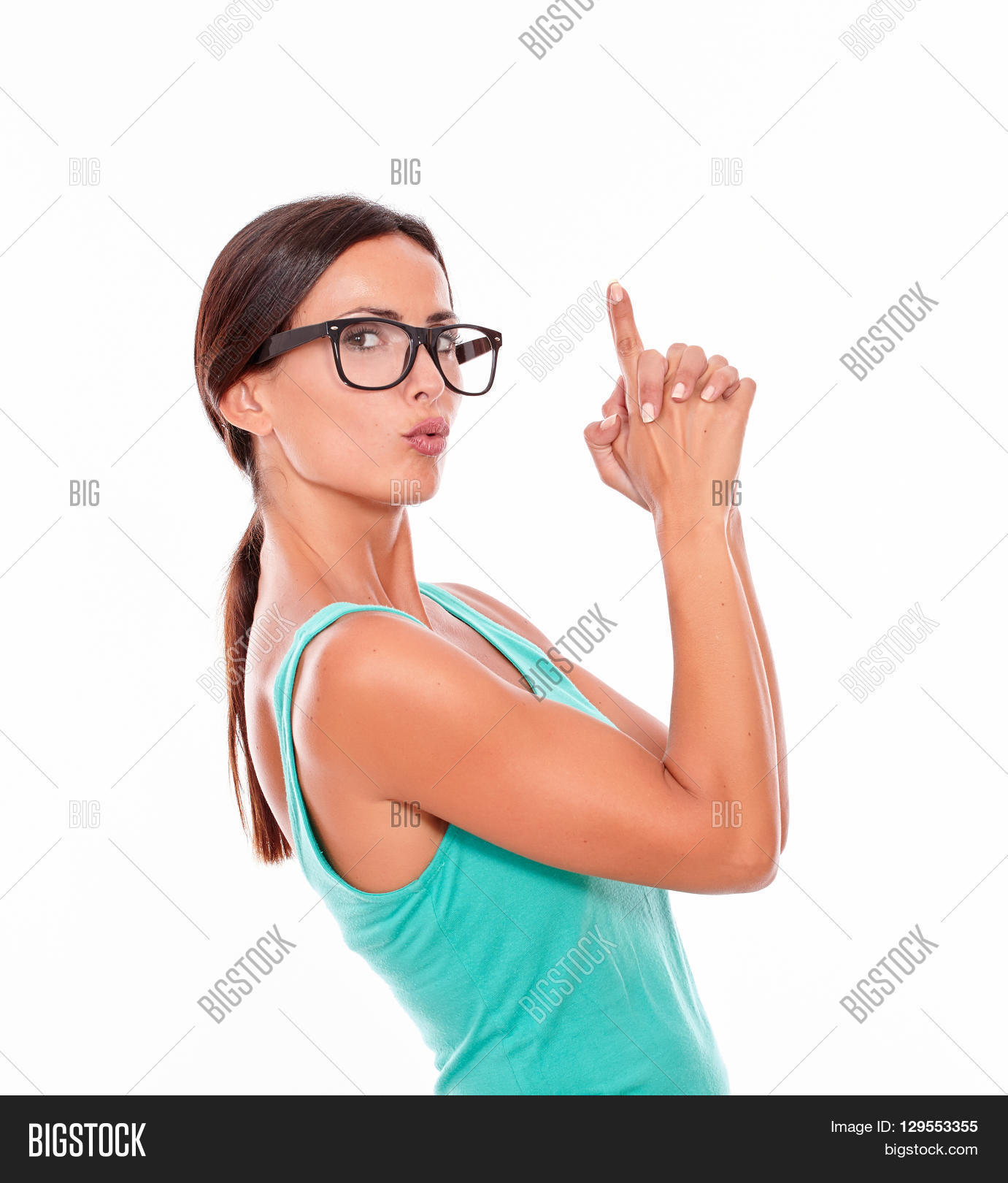 Pouting Woman Pointing Image & Photo (Free Trial) | Bigstock