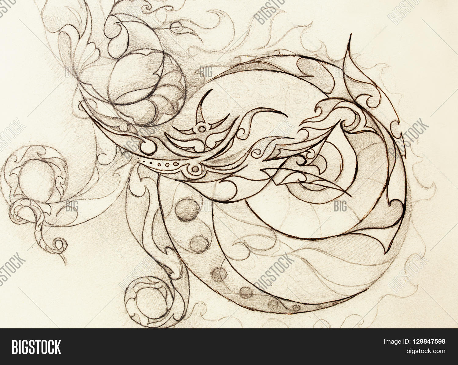 Ornamental Drawing. Image & Photo (Free Trial) | Bigstock