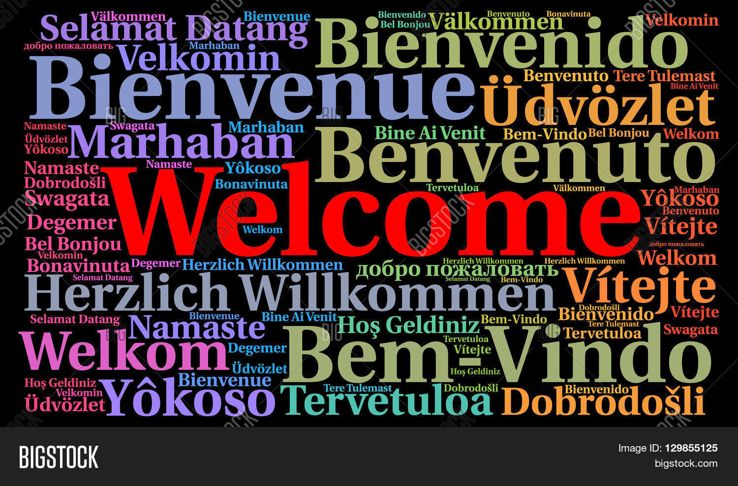 Welcome Word Cloud Image & Photo (Free Trial) | Bigstock