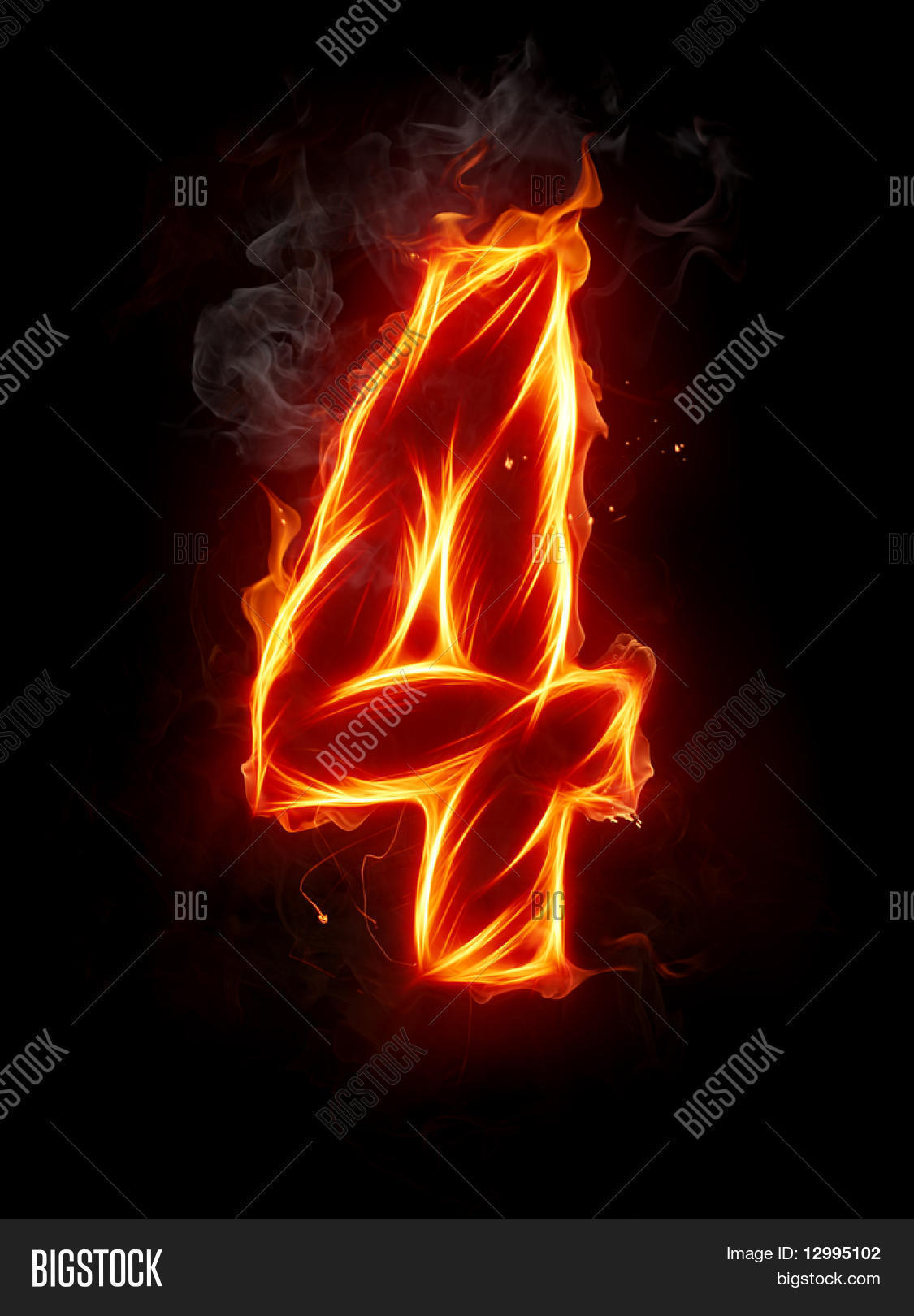 Fire Digit Series Image & Photo (Free Trial) | Bigstock