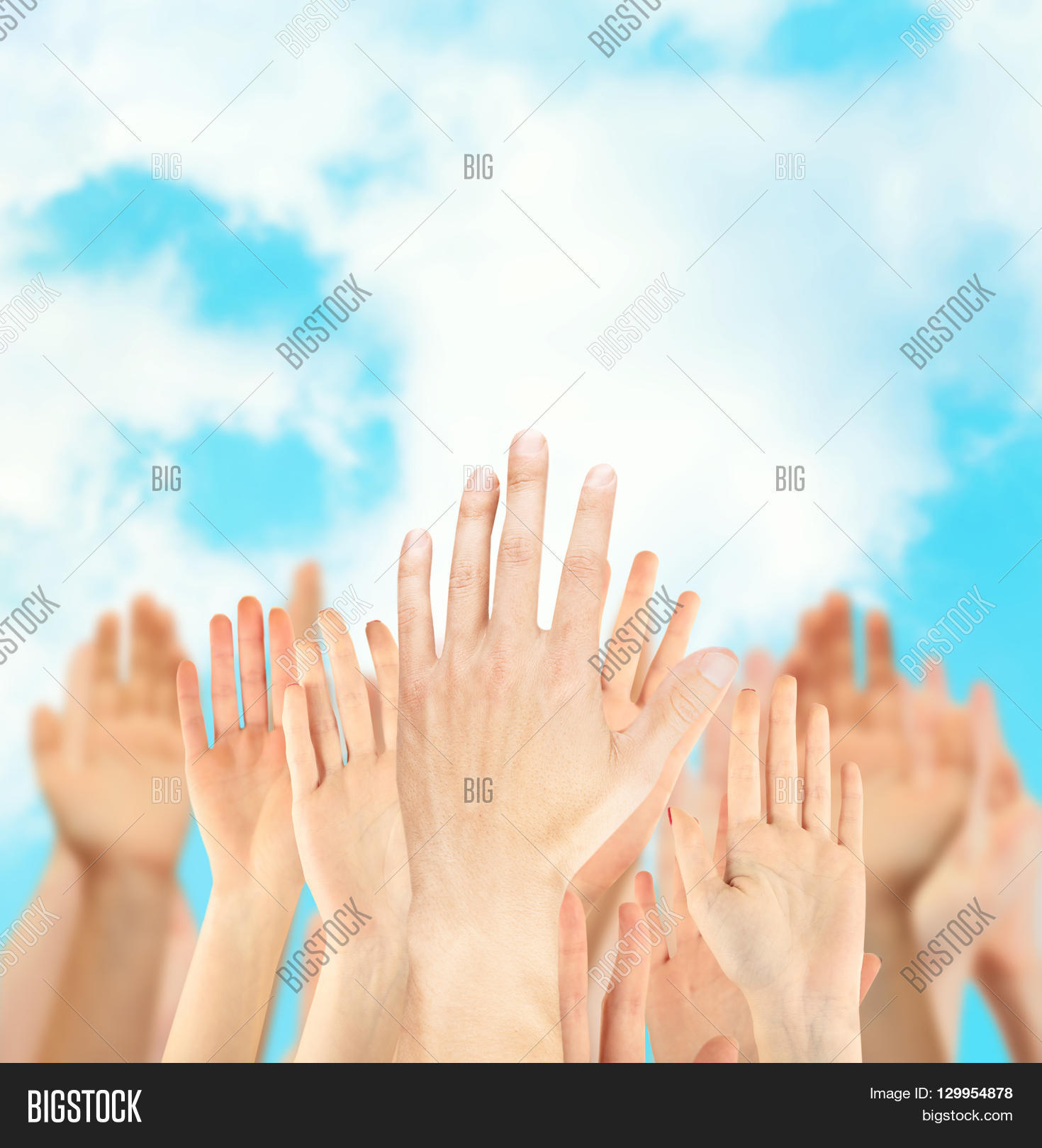 Crowd Raising Hands On Image & Photo (Free Trial) | Bigstock