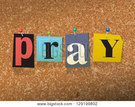 Word "PRAY" Written Vector & Photo (Free Trial) | Bigstock