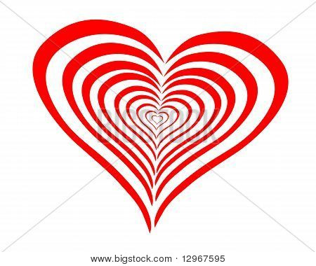 Red Heart Curved Vector & Photo (Free Trial) | Bigstock
