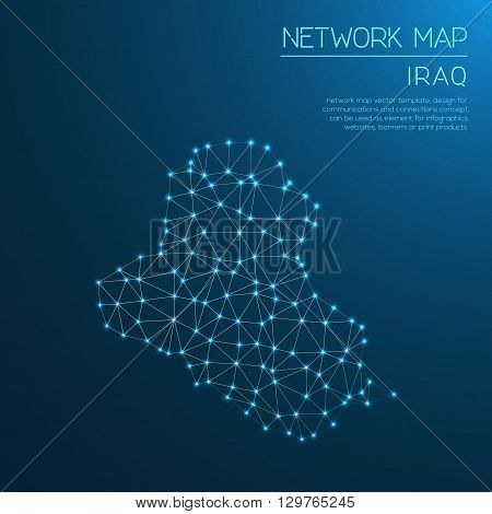 Iraq Network Map. Vector & Photo (Free Trial) | Bigstock