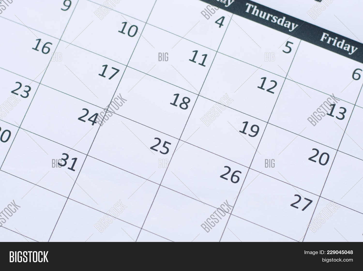 Calendar Page Image & Photo (Free Trial) | Bigstock