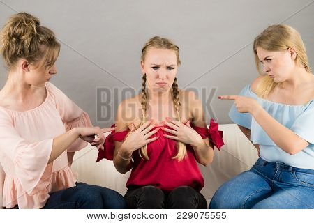 Woman Being Bullied By Image & Photo (Free Trial) | Bigstock