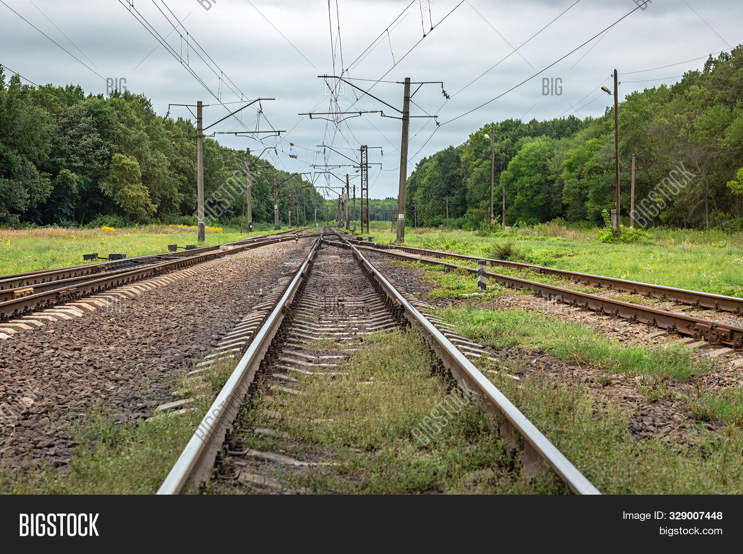 Three Railway Tracks Image & Photo (Free Trial) | Bigstock