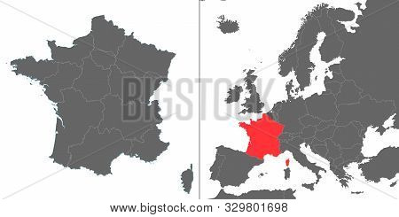Map France Location Vector & Photo (Free Trial) | Bigstock