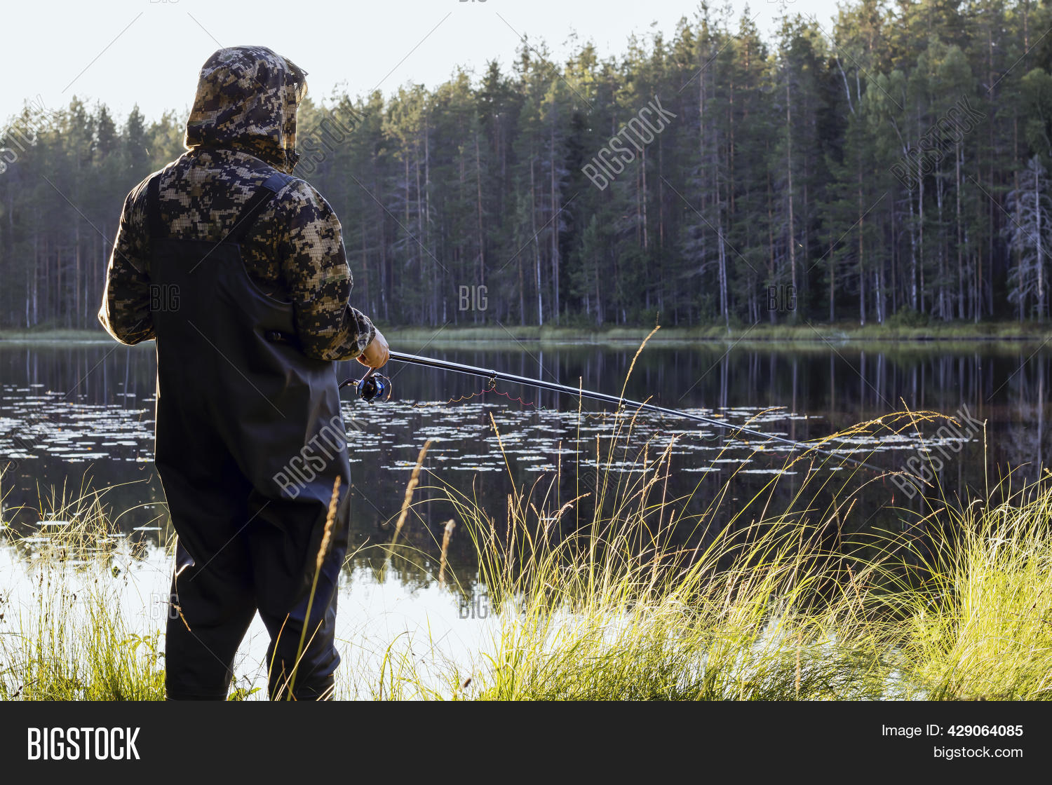 Back View Fisherman. Image & Photo (Free Trial) | Bigstock