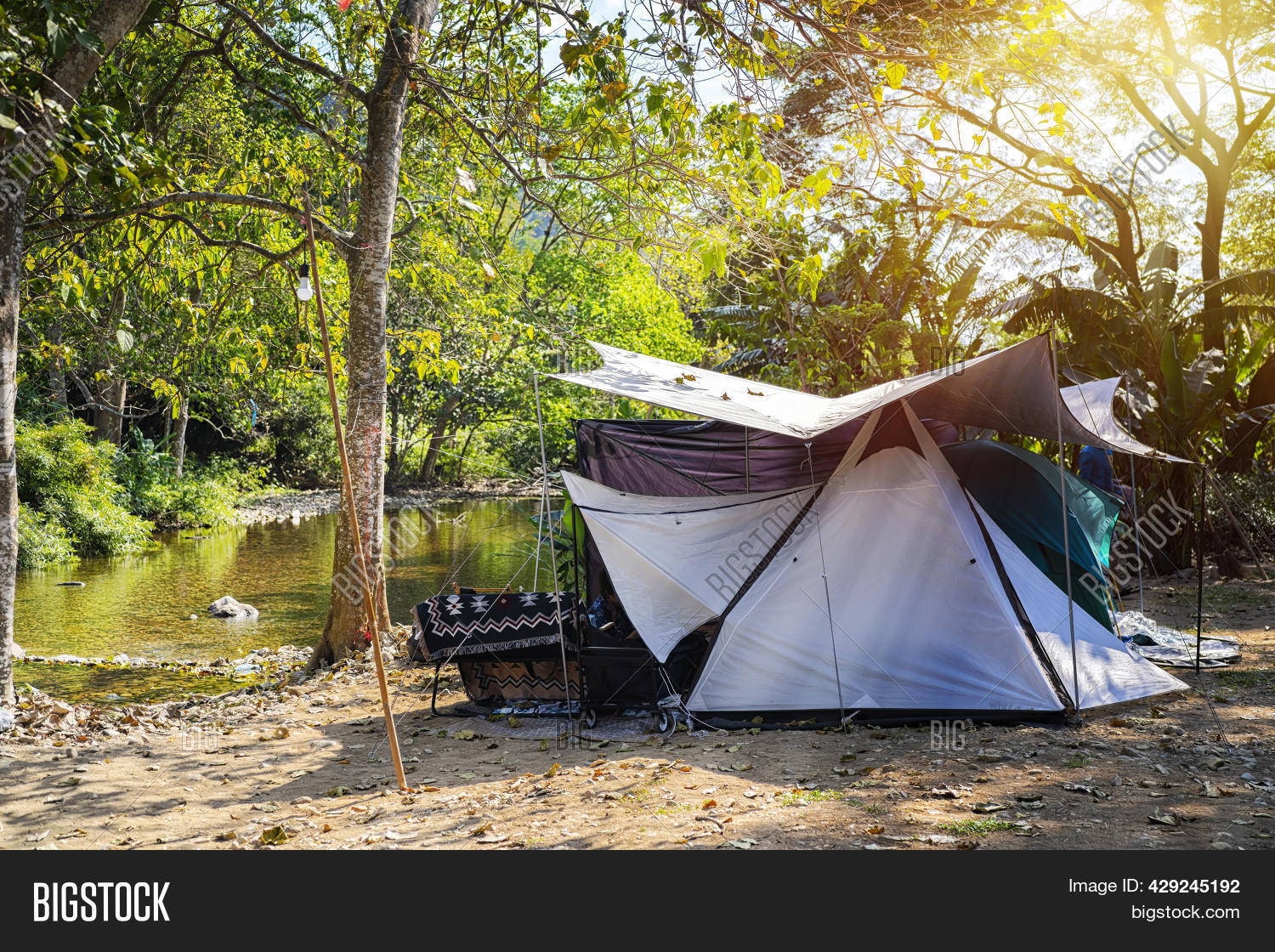 View Small Blue Tent Image & Photo (Free Trial) | Bigstock