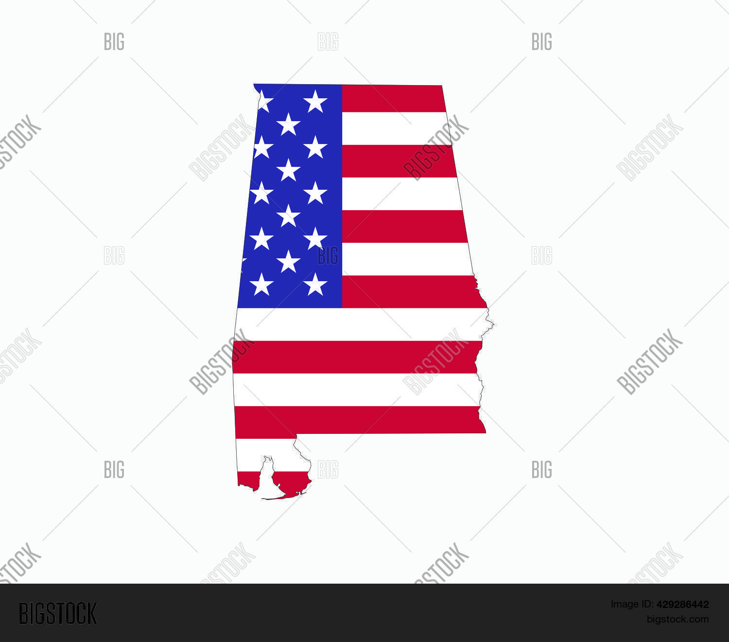 Alabama Map On Vector & Photo (Free Trial) | Bigstock