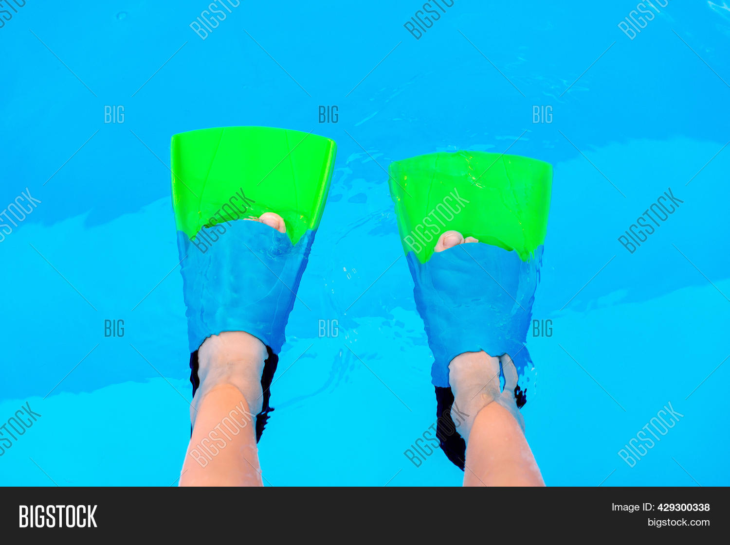 Kid Legs Swim Flippers Image & Photo (Free Trial) | Bigstock