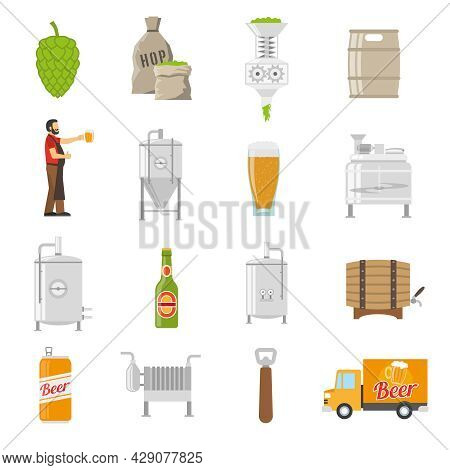Brewery Icons Set. Vector & Photo (Free Trial) | Bigstock