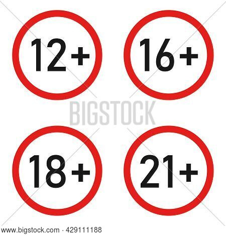 Age Restriction Signs Vector & Photo (Free Trial) | Bigstock