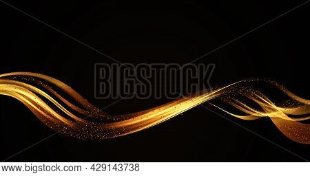Gold Color Wave On Vector & Photo (Free Trial) | Bigstock