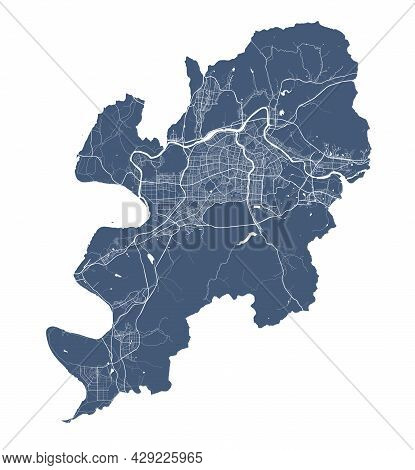 Daegu Map. Detailed Vector & Photo (Free Trial) | Bigstock