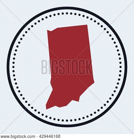Indiana Round Stamp. Vector & Photo (Free Trial) | Bigstock