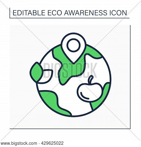 Local Food Line Icon Vector & Photo (Free Trial) | Bigstock