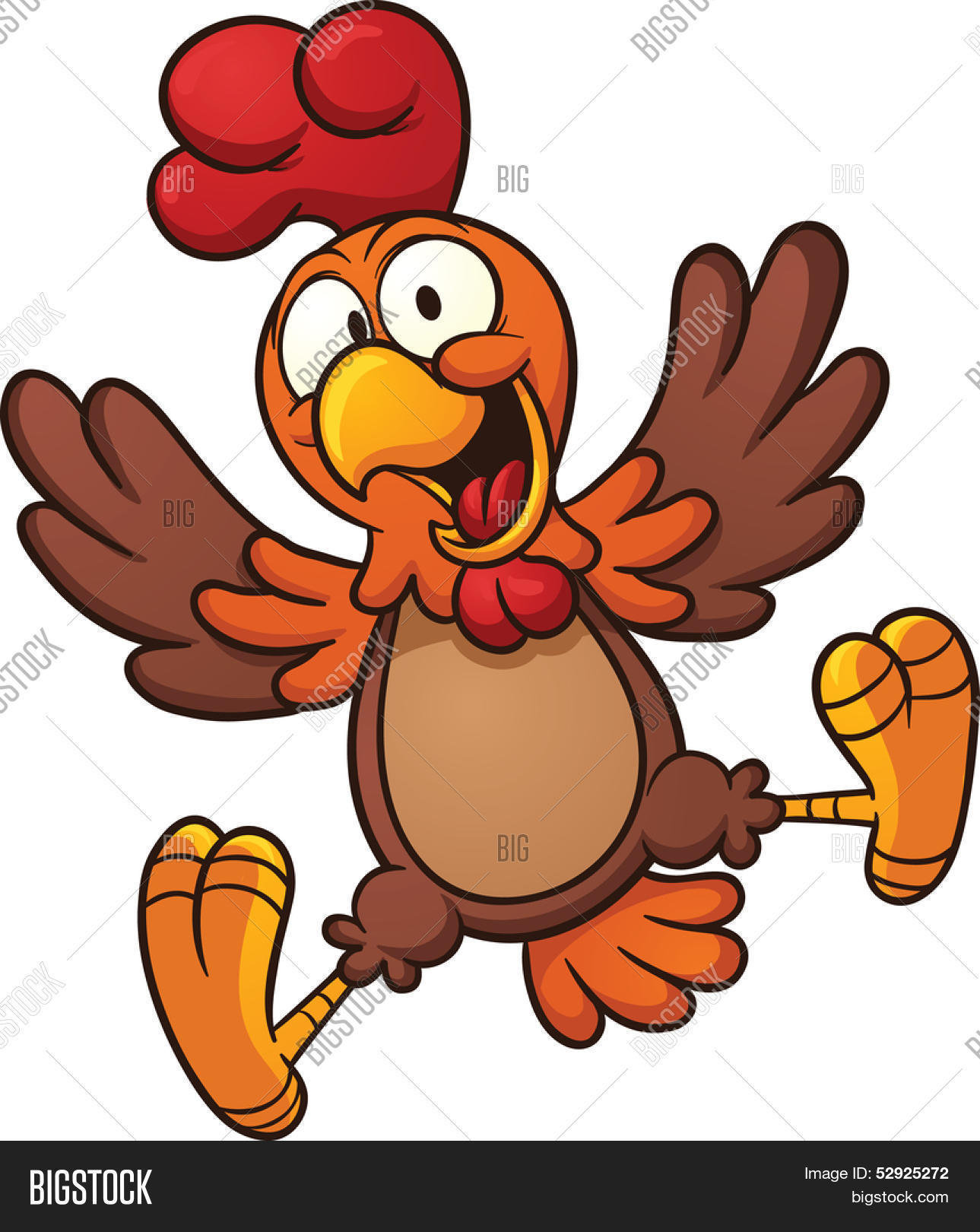 Happy Cartoon Chicken Vector & Photo (Free Trial) | Bigstock