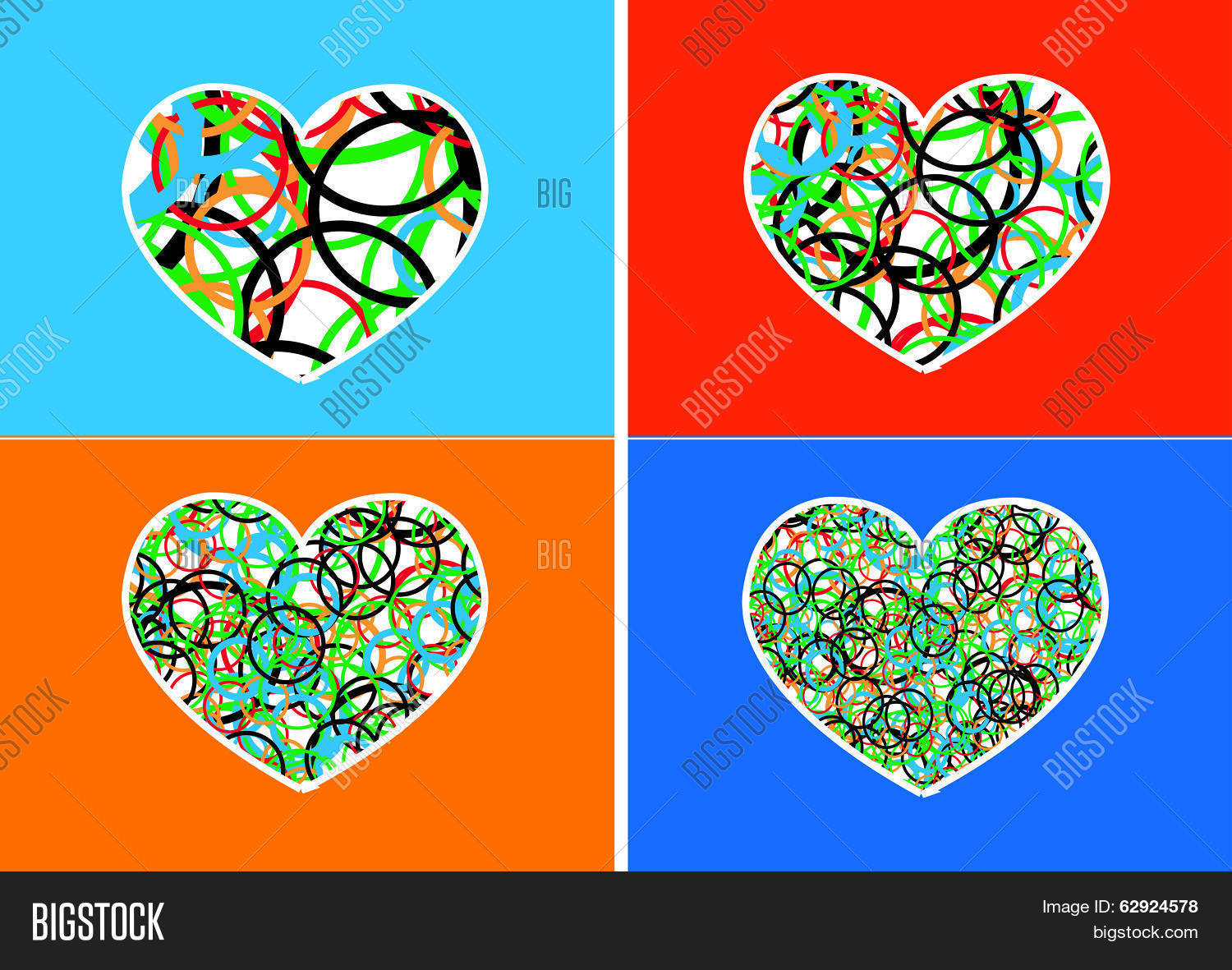 Heart Abstract Icons Vector & Photo (Free Trial) | Bigstock