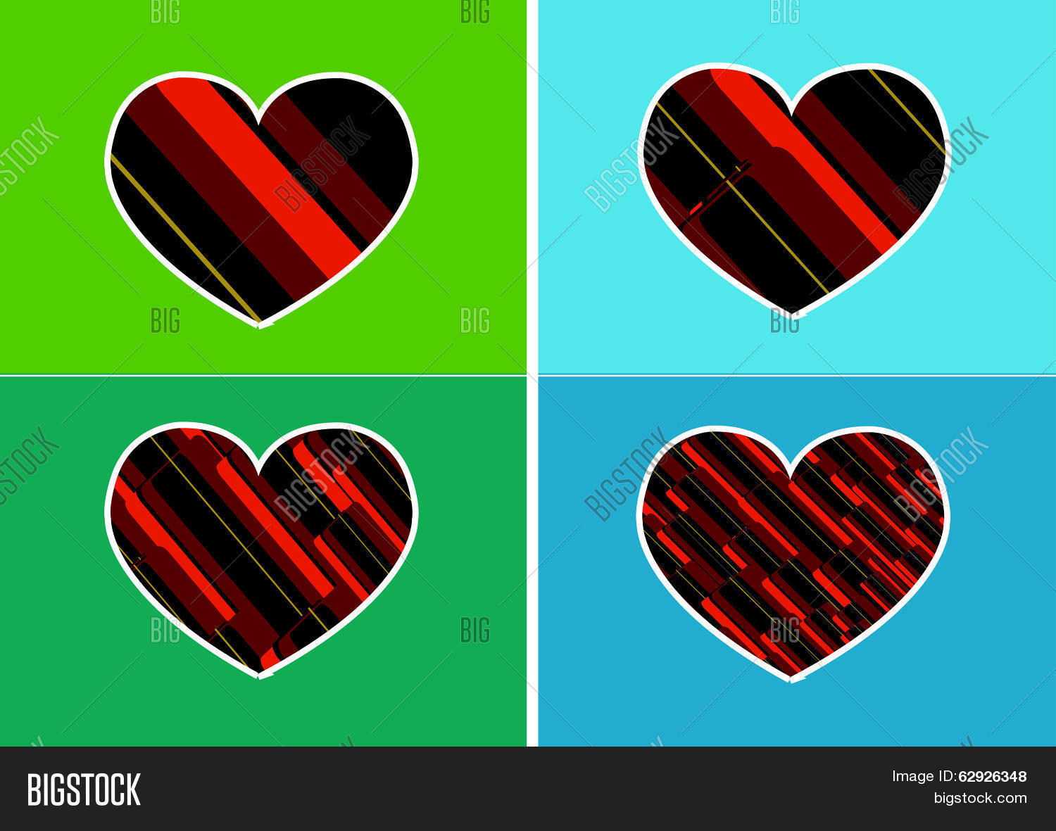 Heart Abstract Icons Vector & Photo (Free Trial) | Bigstock