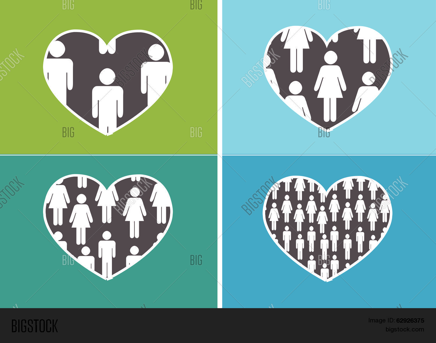 Heart Abstract Icons Vector & Photo (Free Trial) | Bigstock