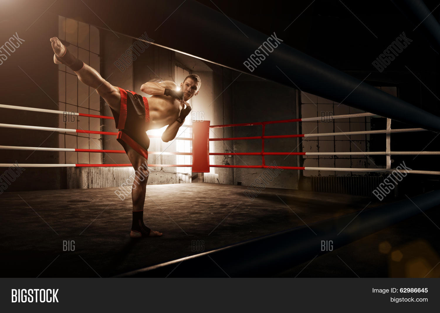 Young Man Kickboxing Image & Photo (Free Trial) | Bigstock