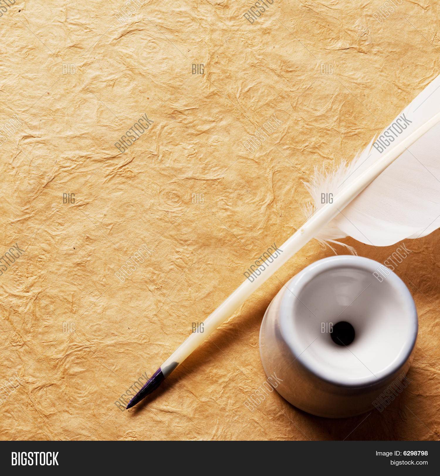 Inkwell Feather On Old Image & Photo (Free Trial) | Bigstock