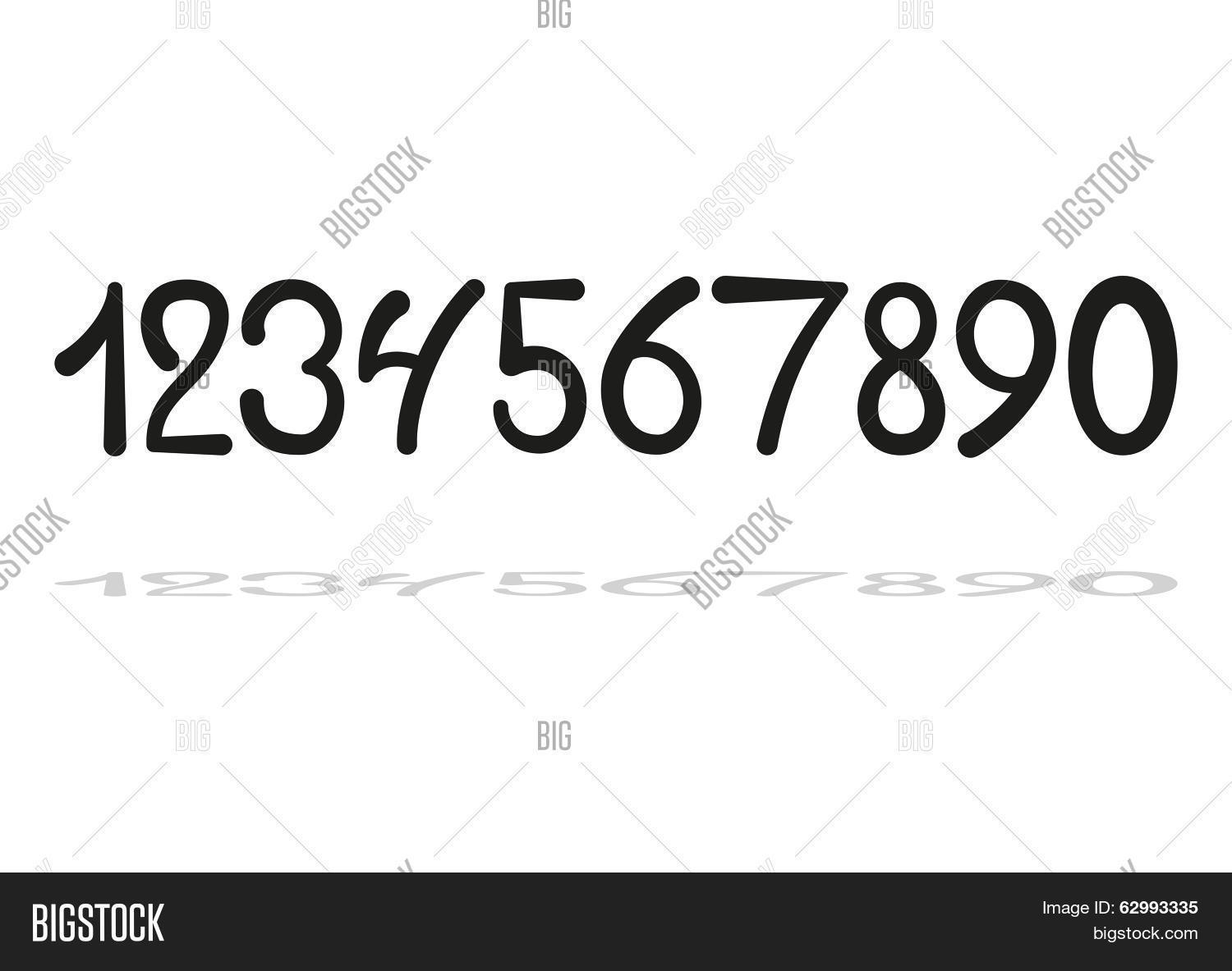 Hand Drawing Numbers Vector & Photo (Free Trial) | Bigstock