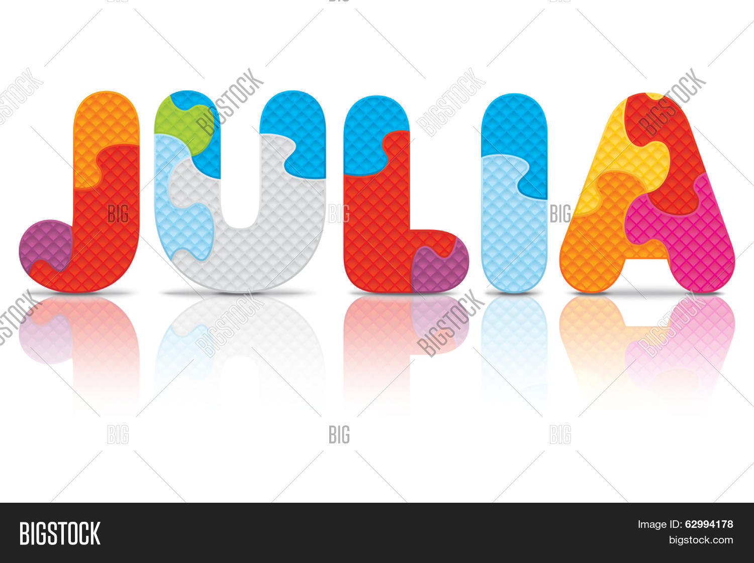JULIA Written Vector & Photo (Free Trial) | Bigstock