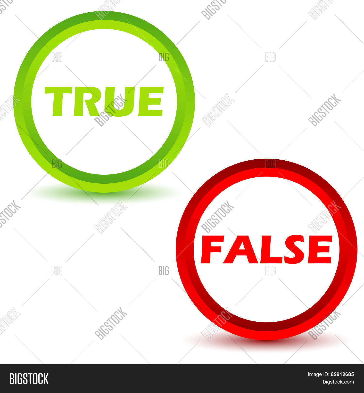 True False Icons Set Vector & Photo (Free Trial) | Bigstock