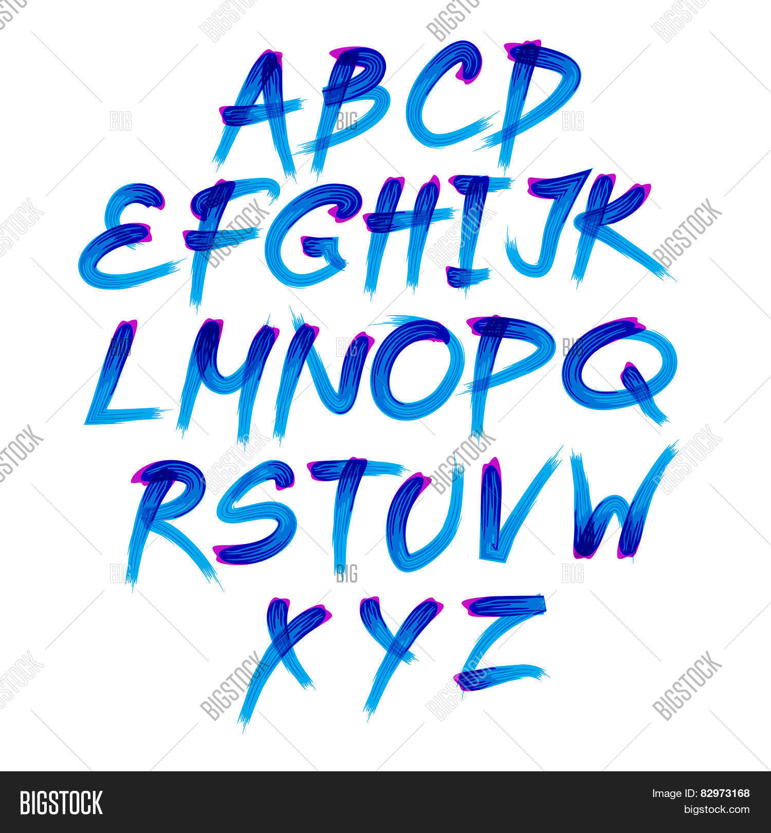 Handwritten Blue Vector & Photo (Free Trial) | Bigstock