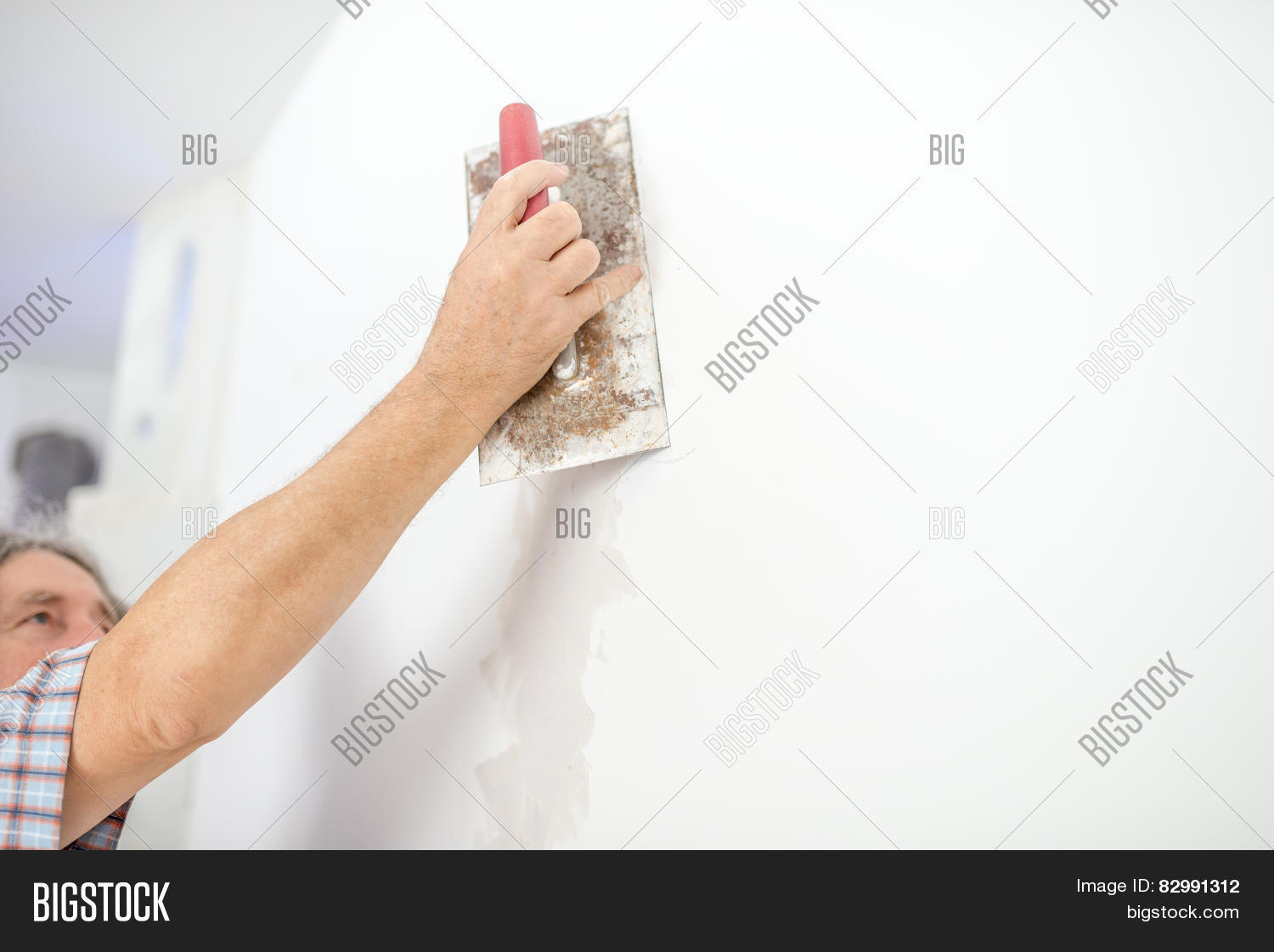 Man Plastering White Image & Photo (Free Trial) | Bigstock