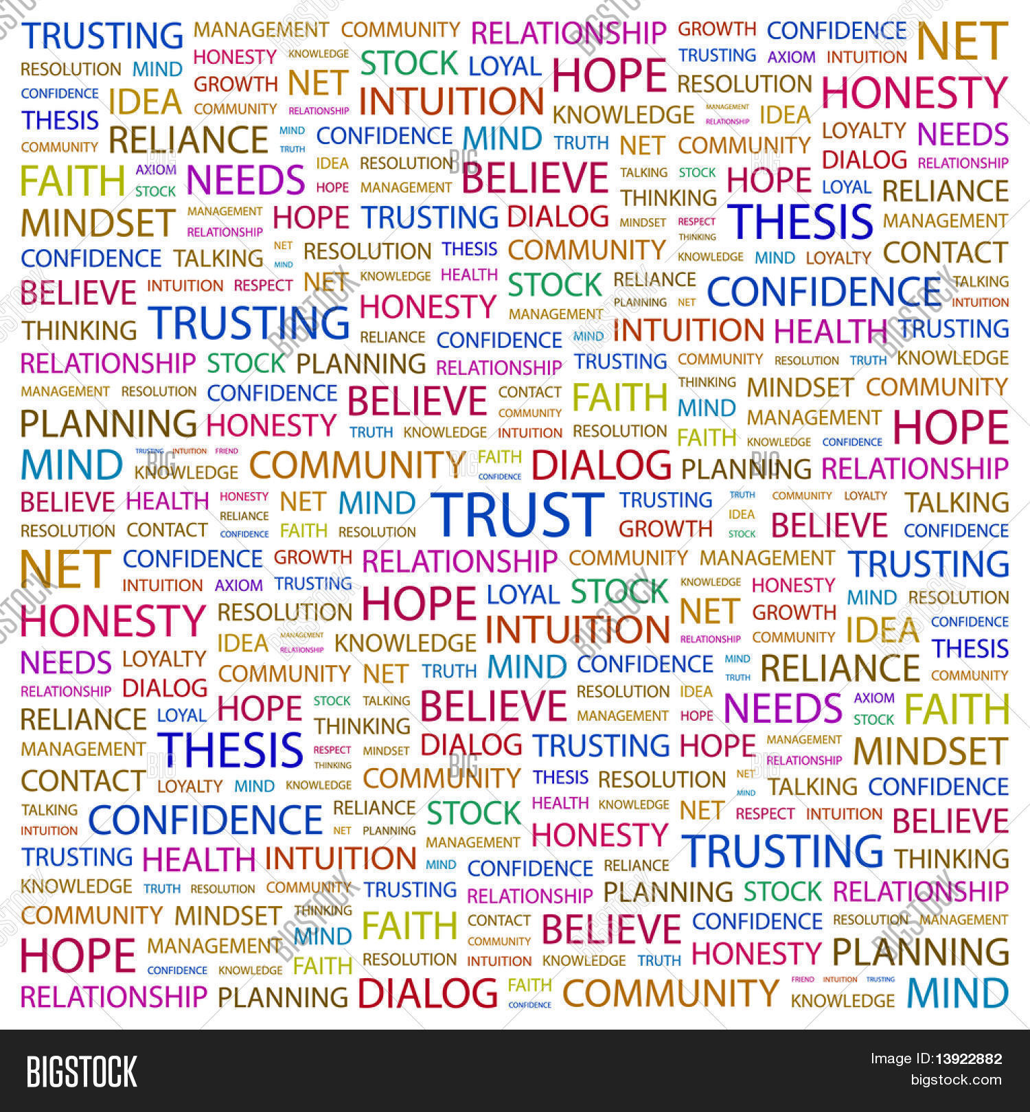 TRUST. Word Collage Vector & Photo (Free Trial) | Bigstock
