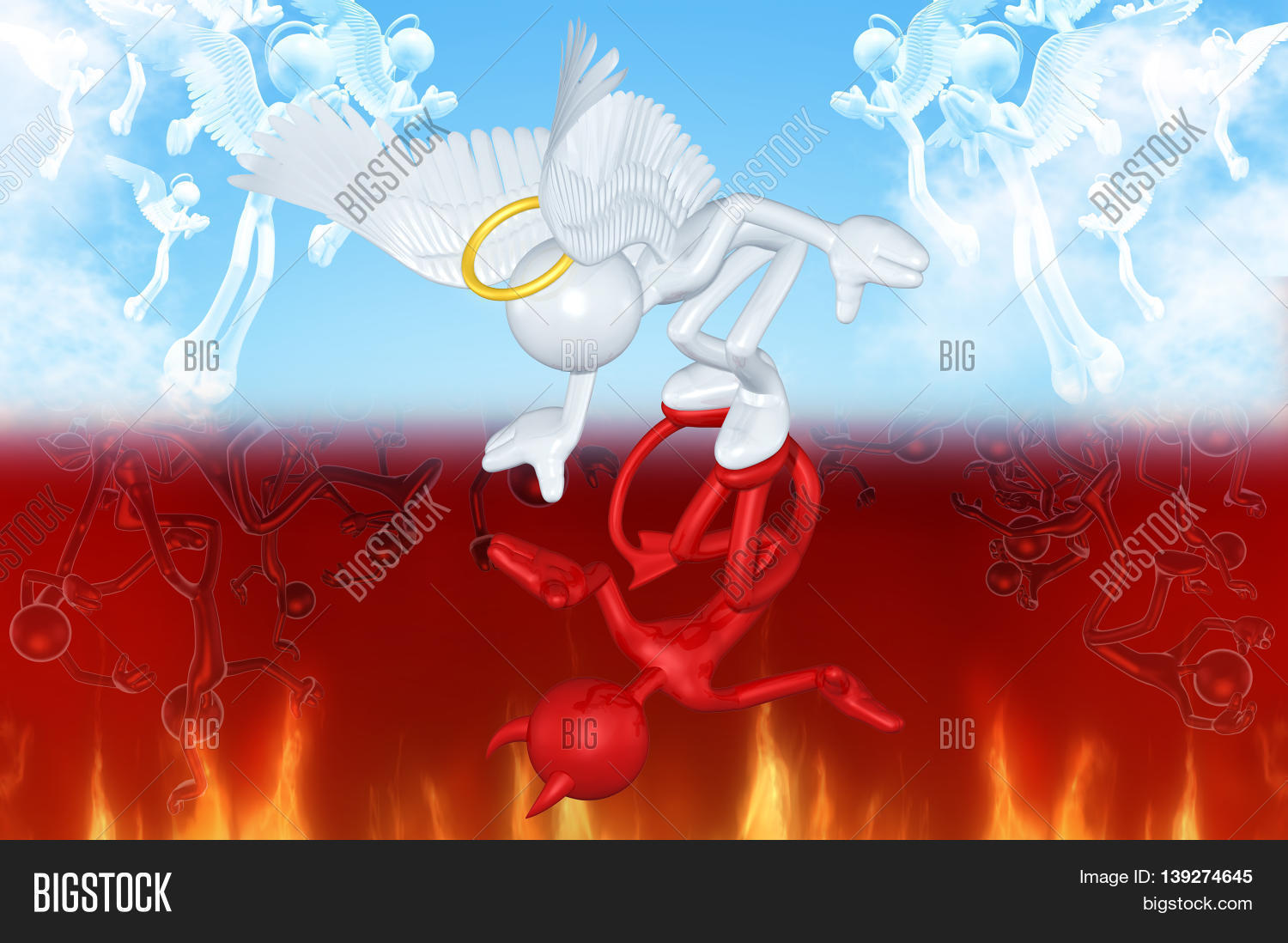 Angel Character Devil Image & Photo (Free Trial) | Bigstock