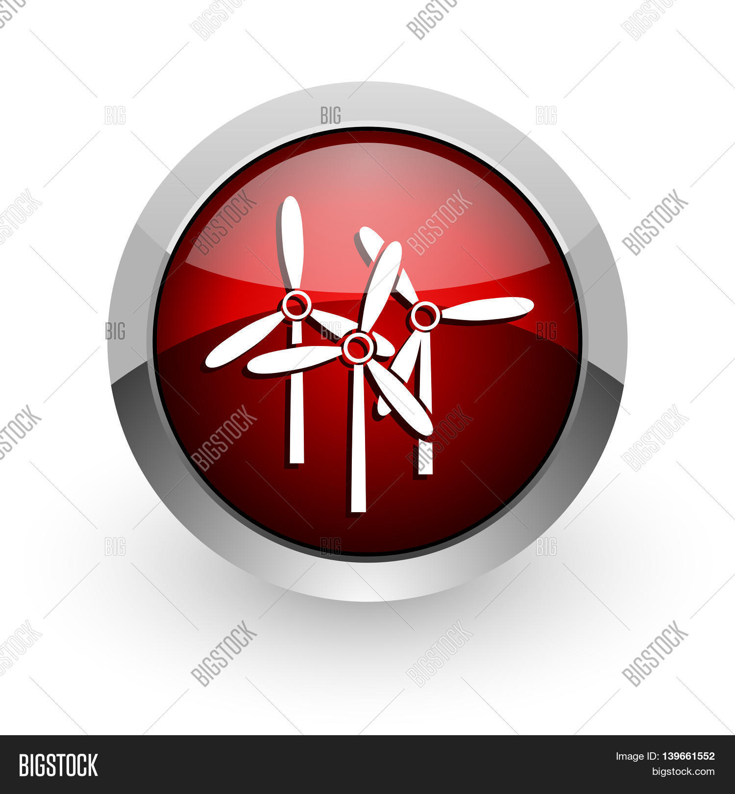 Imagen y foto Windmill Red Circle (prueba gratis) | Bigstock
