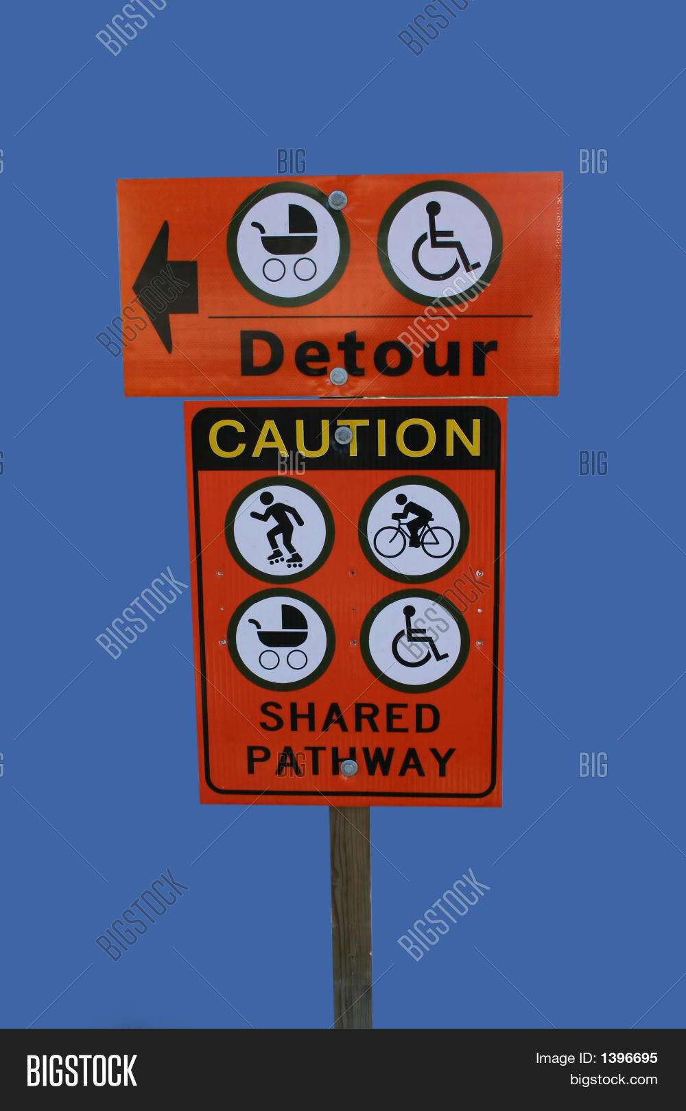 Shared Pathway Sign Image & Photo (Free Trial) | Bigstock