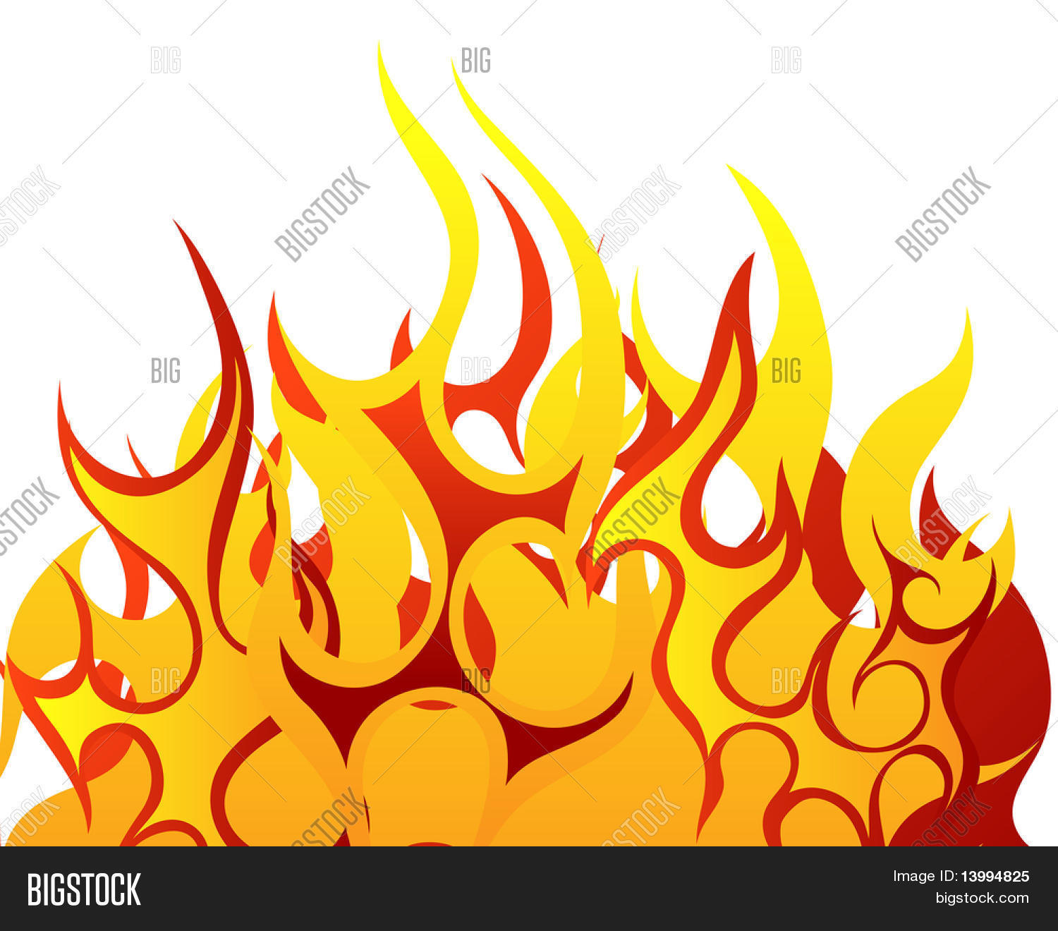 Inferno Fire Vector Vector & Photo (Free Trial) | Bigstock