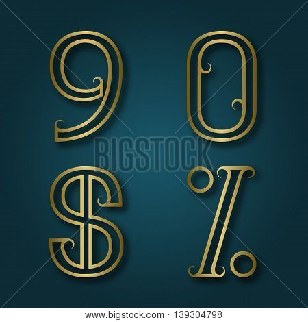Nine Zero Shiny Vector & Photo (Free Trial) | Bigstock