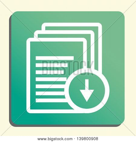Files Down Icon Vector & Photo (Free Trial) | Bigstock