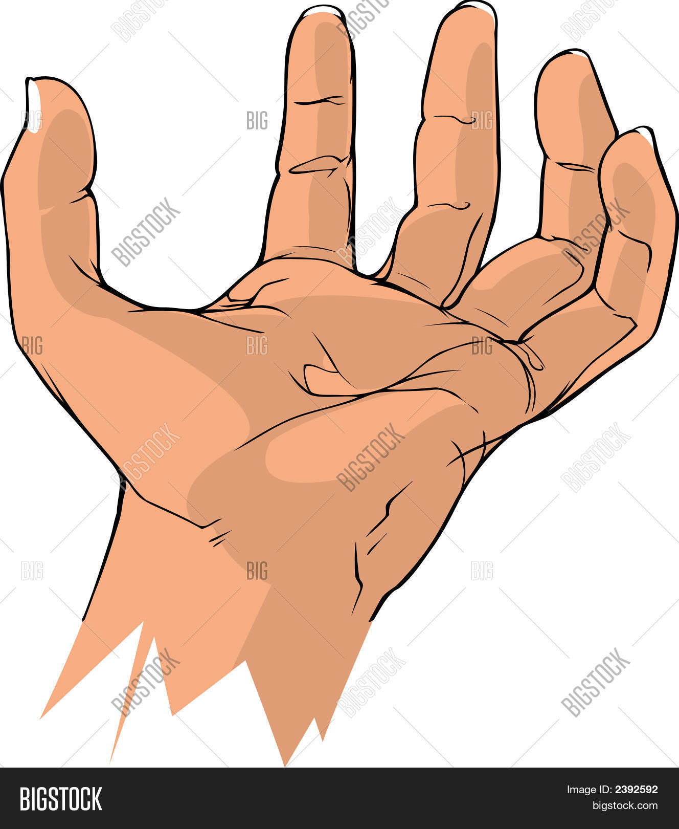 Open,Tense Empty Hand Vector & Photo (Free Trial) | Bigstock