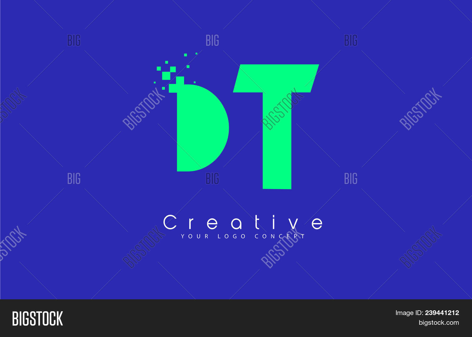 Dt Letter Logo Design Vector & Photo (Free Trial) | Bigstock