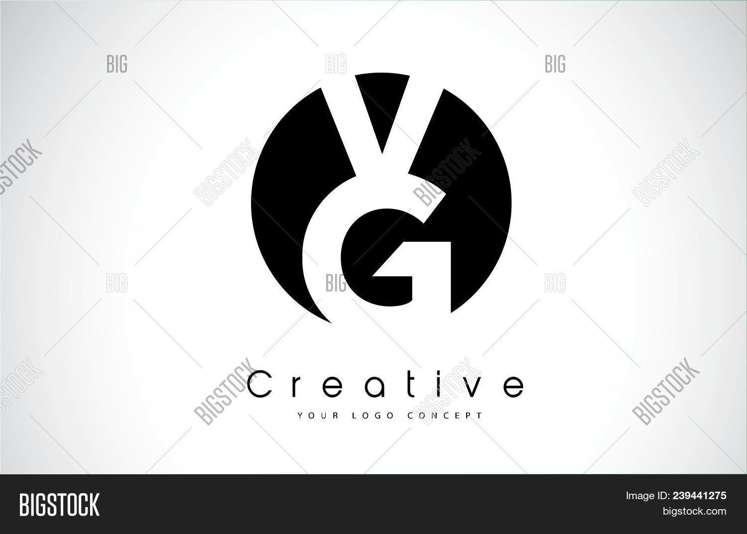 Vg Letter Logo Design Vector & Photo (Free Trial) | Bigstock